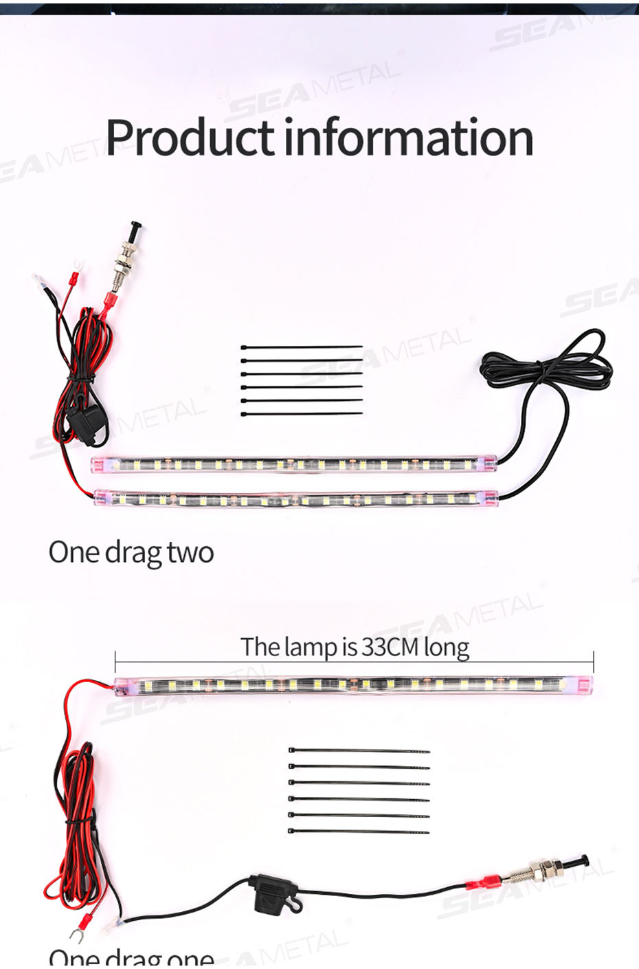 SEAMETAL Car Under Hood LED Light Bar Engine Work Inspection Repair ...