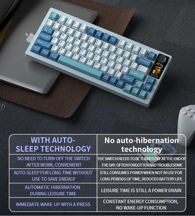 Langtu LT75 Mechanical Keyboard 80keys with Gasket Structure Full-key ...