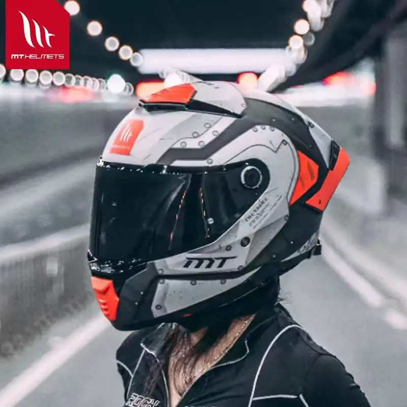 MT Motorcycle Helmet Double Lens Full face off-Road Racing ECE DOT ...
