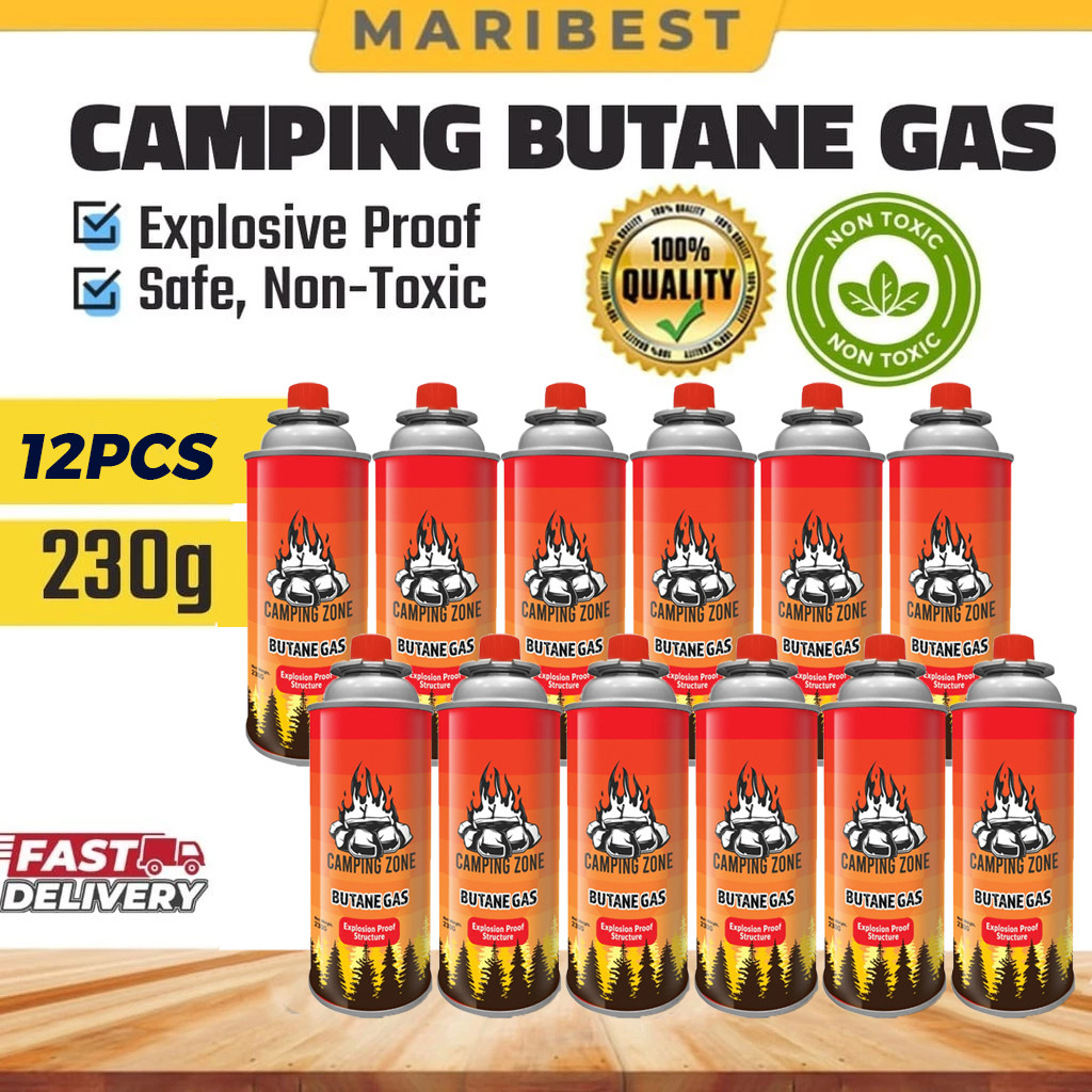 12Pcs 230g Butane Gas Cartridge Portable Butane Gas Stove Outdoor ...