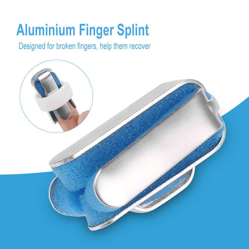 3 Sizes Aluminium Finger Hand Splint Recovery Injury Pain Bending ...
