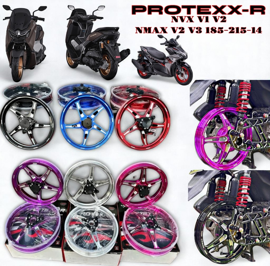 NMAX v2 v3 NVX v1 v2 Protexx-R Scootism PX-5 Sport Rim NMAX155 NVX155 ...