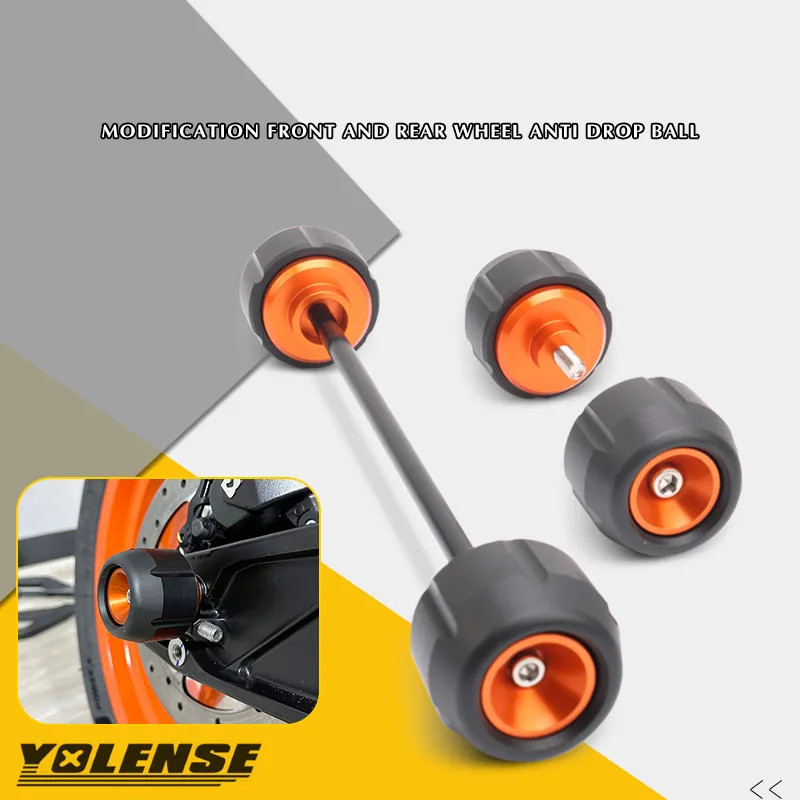 Motorcycle Front & Rear Wheel Fork Axle Sliders Cap Crash Protector Fit ...