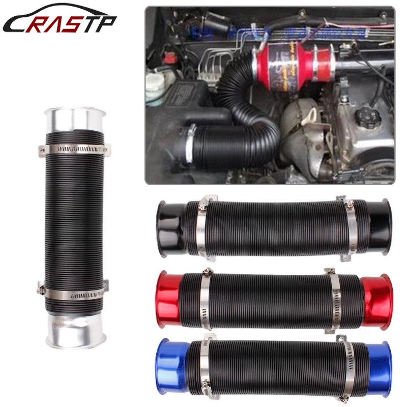 RASTP-76MM Universal Car Cold Air Turbo Intake Inlet Pipe Adjustable ...