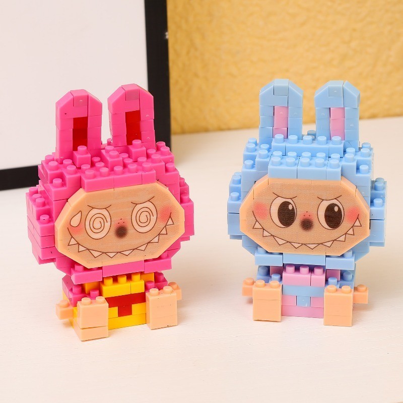Building Blocks Art Toy - Cartoon Labubu Series Building Toy Bricks ...