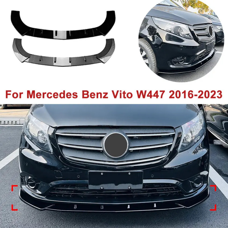 For Mercedes Benz Vito W447 2016-2023 Car Front Bumper Front Chin Lip ...