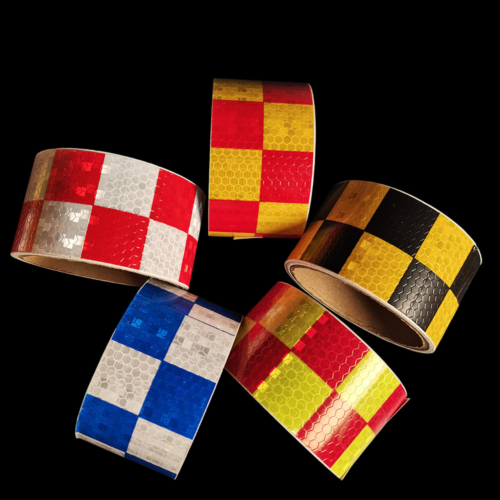 5cm*3M Grid Reflective Car Stickers Waterproof Adhesive High Visibility ...