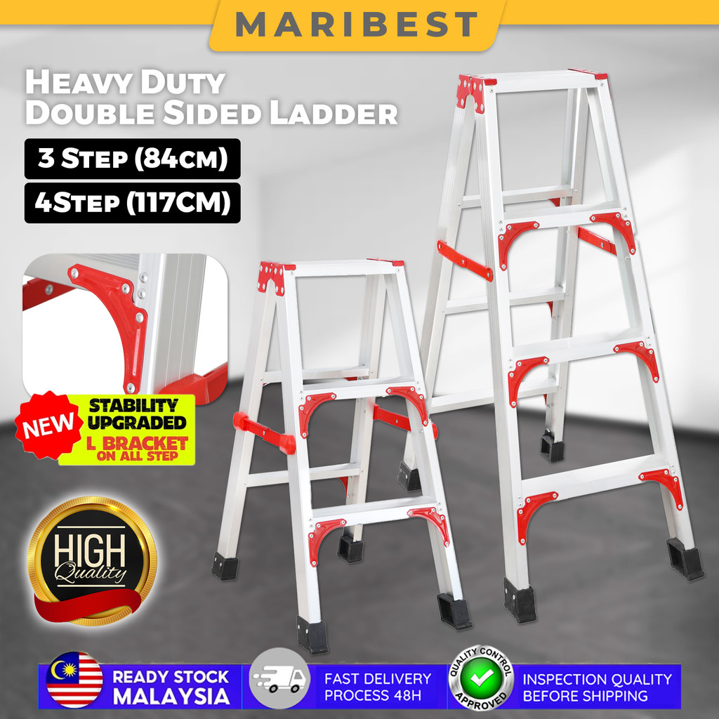 Heavy Duty Ladderman Double Sided Ladder Aluminium Multi Purpose Ladder ...