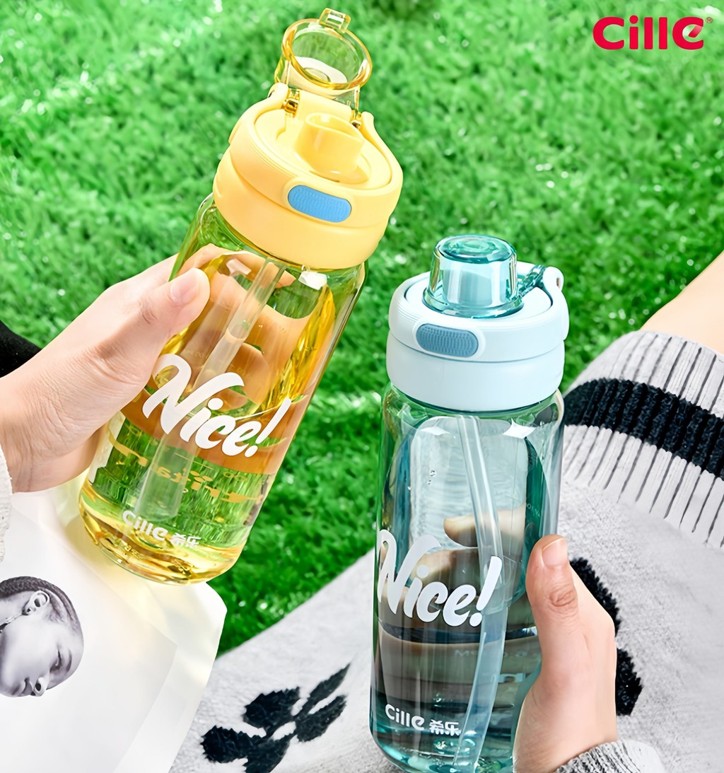 Cille Tritan BPA-Free Water Bottle Large Volume Botol Air Besar Tritan Bebas BPA Plastic Bottle ...