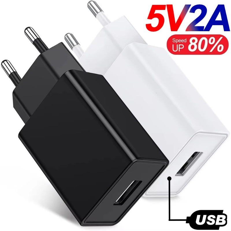 5V 2A/1A Quick Charging Adapter - Travel Portable Charging Set - USB-A ...