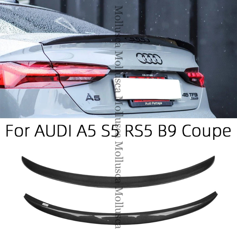 For AUDI A5 S5 RS5 B9 2Door Coupe S Style Carbon fiber Rear Spoiler ...