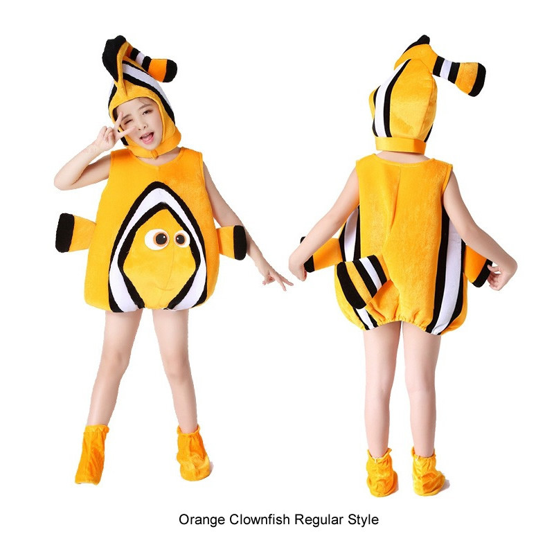 Kids Cosplay Clownfish Costume Tropical Fish Performance Marine Animals ...