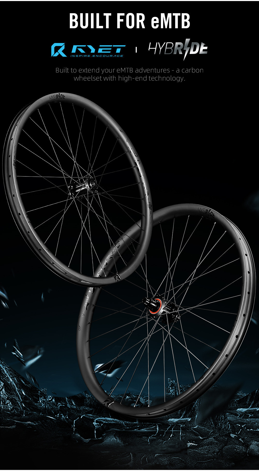 2024 MTB RYET Wheelsets 29er 27.5 Hybride Boost Carbon Wheelsets Mullet e-Mountain Bike wheels ...