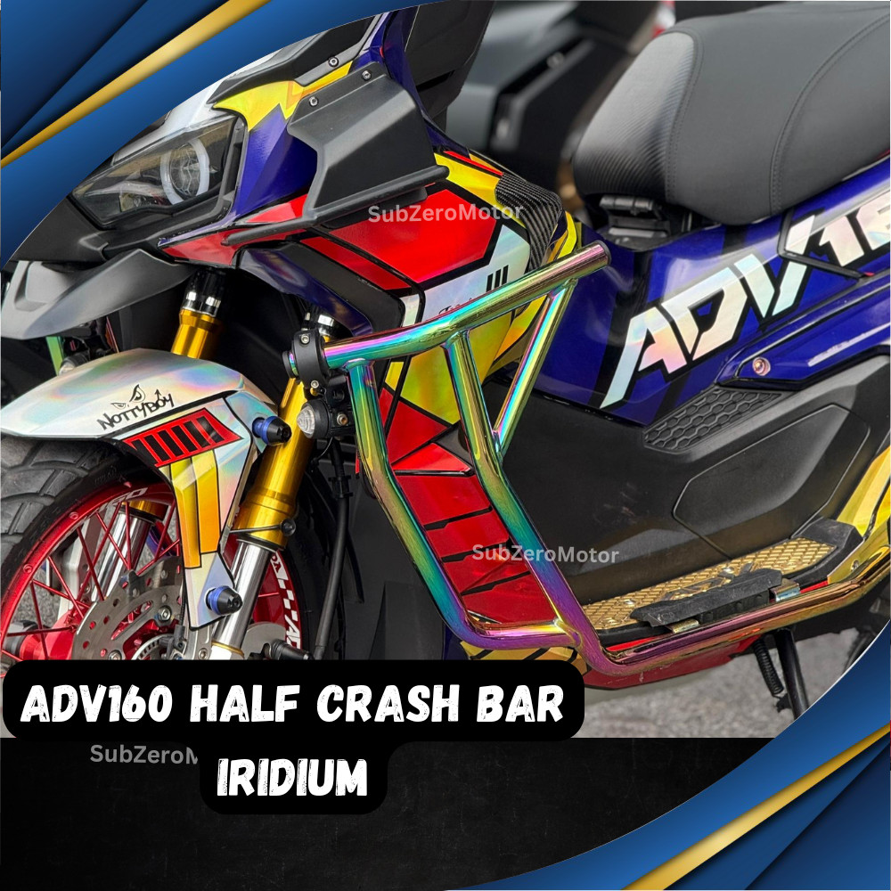 Adv160 Crash Bar Iridium Heavy Duty Stylish Design Half Crash Bar Frame ...