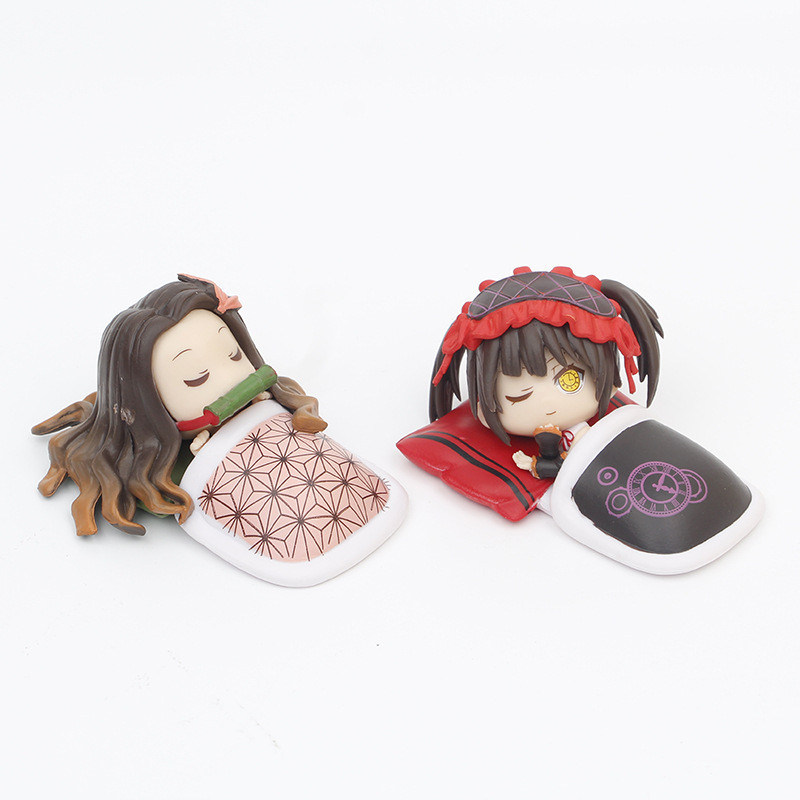 Demon Sleepy Cute Slayer Nezuko Action Figures Set In Fantastic Diverse ...