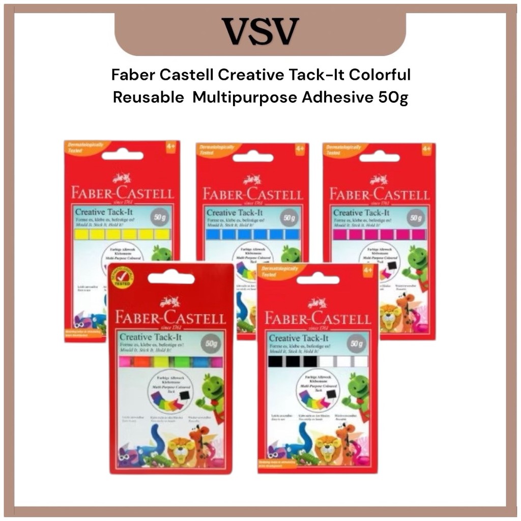 Faber Castell Creative Tack-It Colorful Reusable Multipurpose Adhesive ...