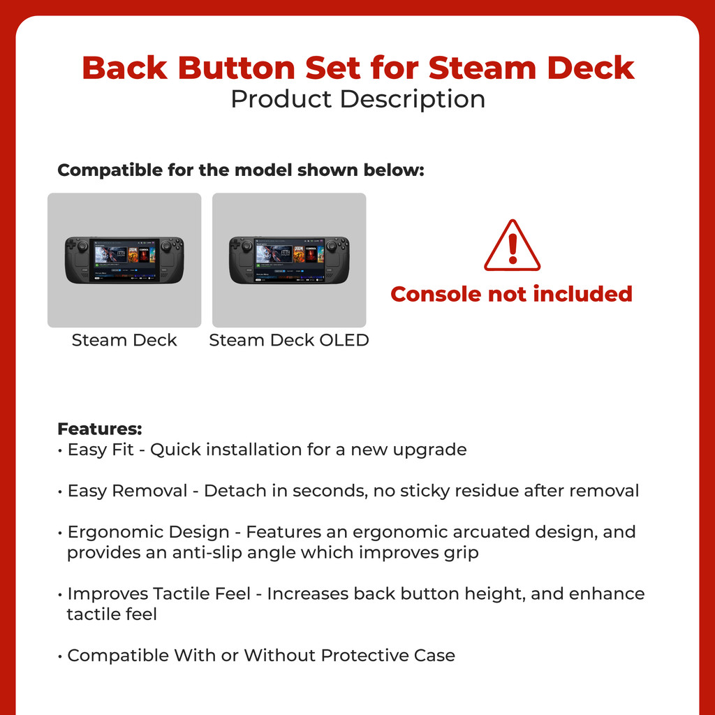 Skull & Co Steam Deck OLED Back Button Enhancement Set 4PCS | Shopee ...