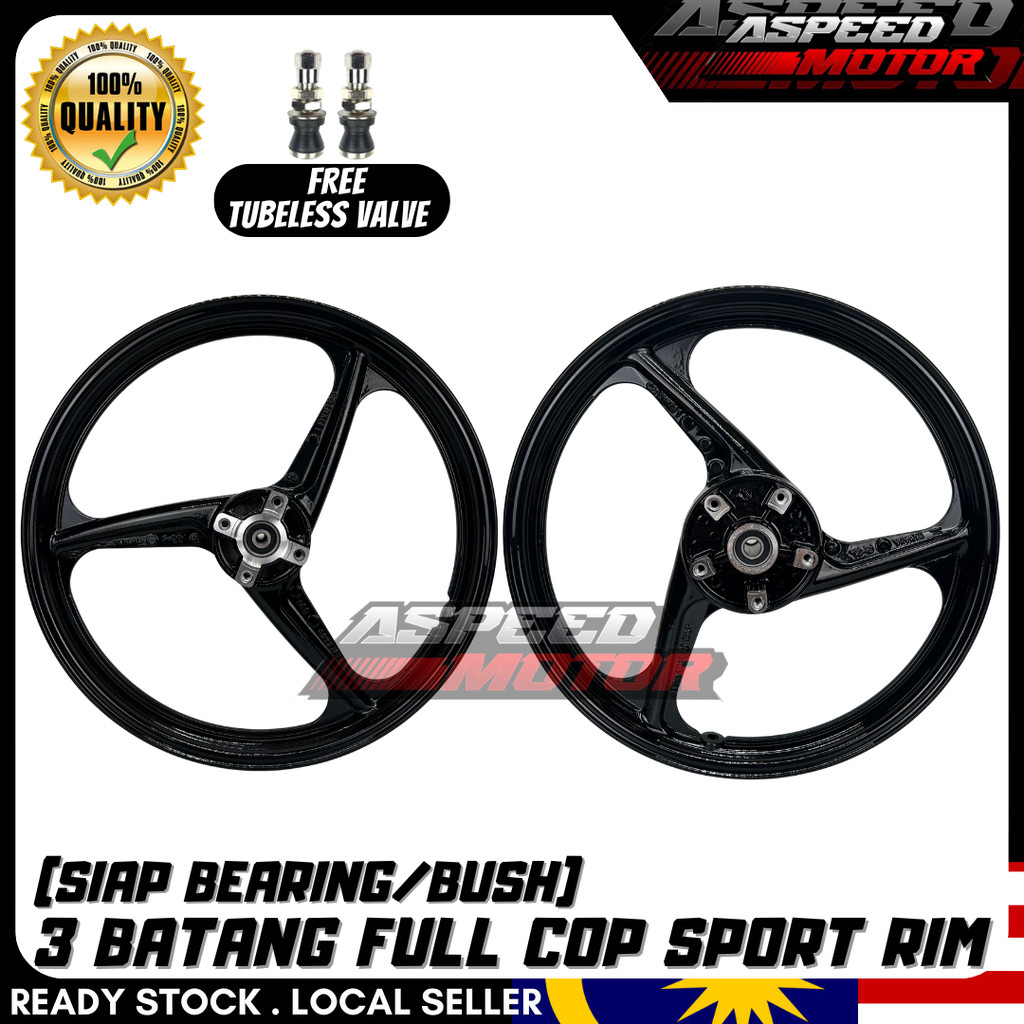 SPORT RIM ENKEI 3 BATANG ORIGINAL FULL CHOP YAMAHA LC135 LC V8 125ZR Y15 Y16 LAGENDA 115ZR RS150 ...
