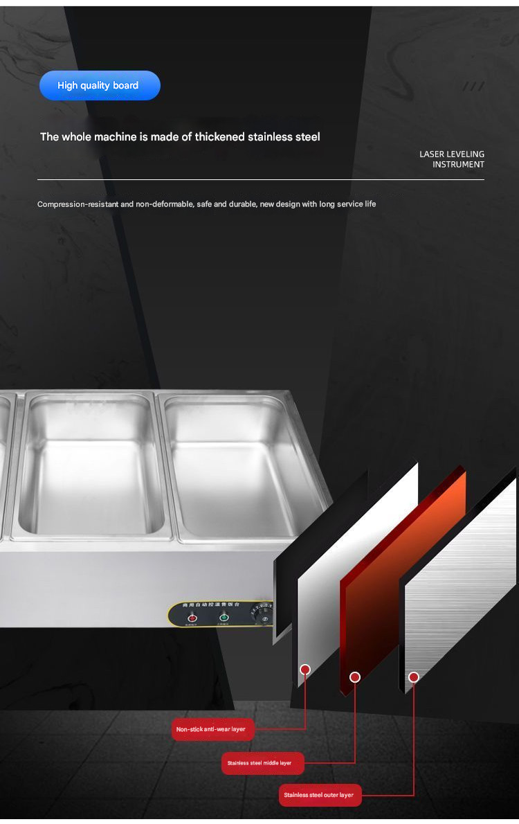 Stainless Steel Fast Food Warmer table box heating lunch ...