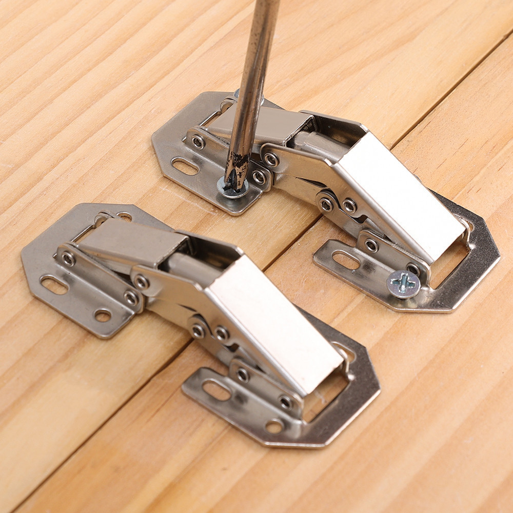 90° Steel Cabinet Hinges - No-Drilling Cupboard Door Hydraulic Hinge ...