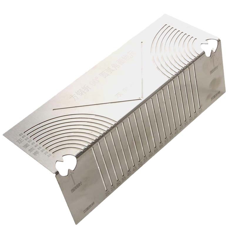 Square Tube Folding Round Ruler Steel 90 Degree Arc Angle Line Drawing ...