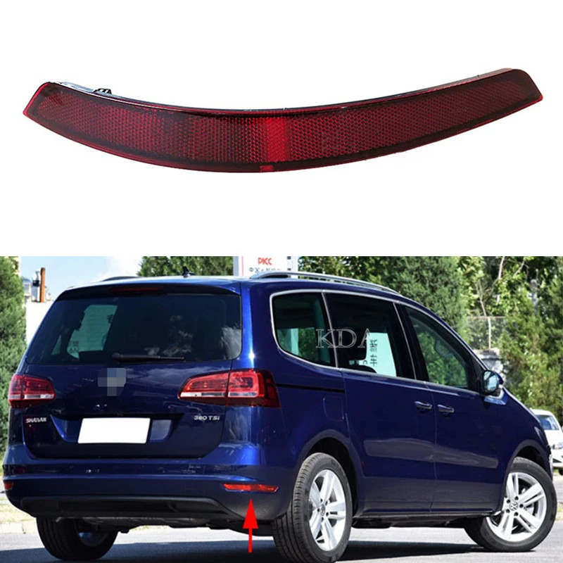 Left Right Rear Bumper Reflector Warning Light Strip Bar for VW Sharan ...