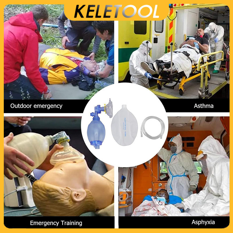 First aid kit manual resuscitator PVC Ambu bag oxygen tube first aid ...