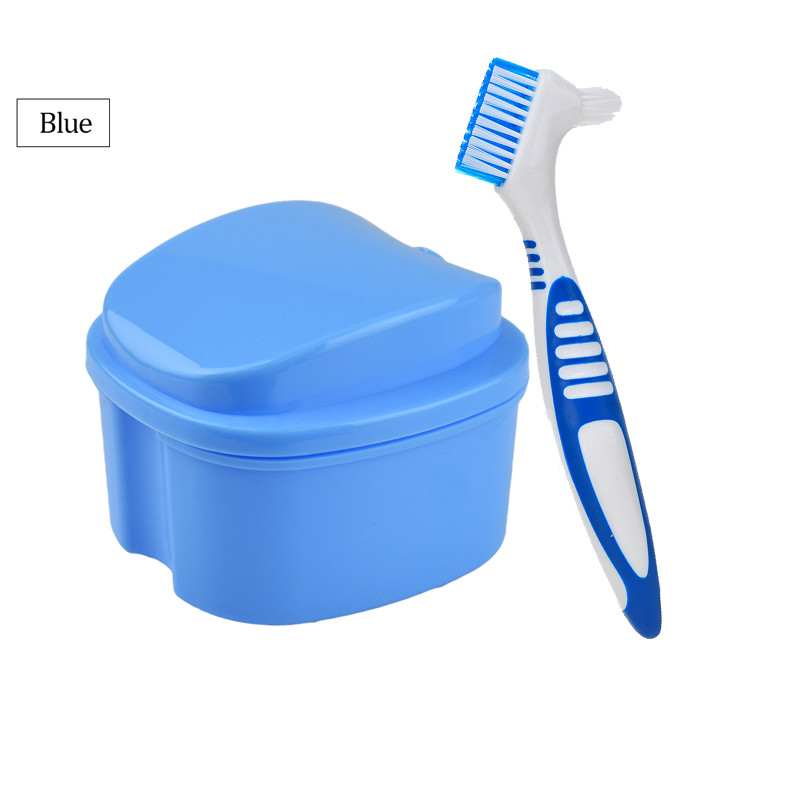 Denture Bath Box Cleaning Teeth Case Dental False Teeth Storage Box ...