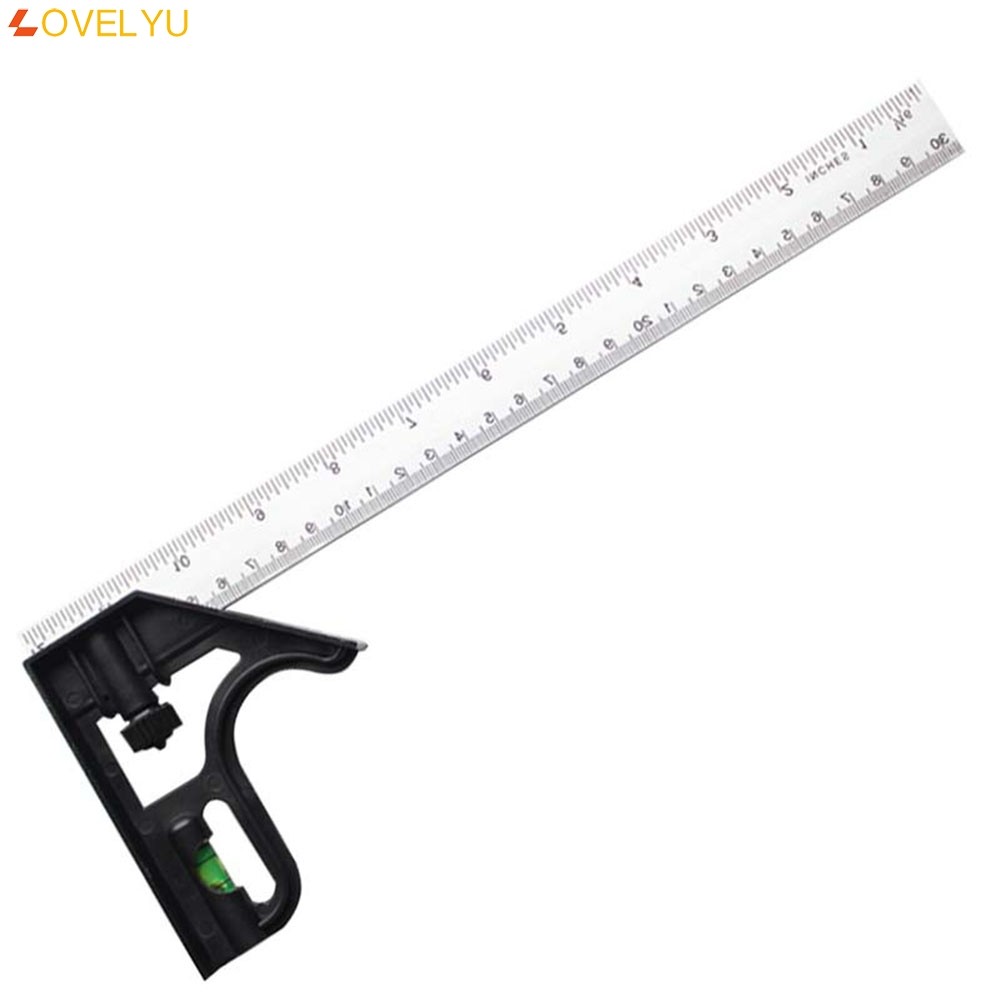 90° Combination Angle Square Metric Angle Finder & Protractor Ruler ...