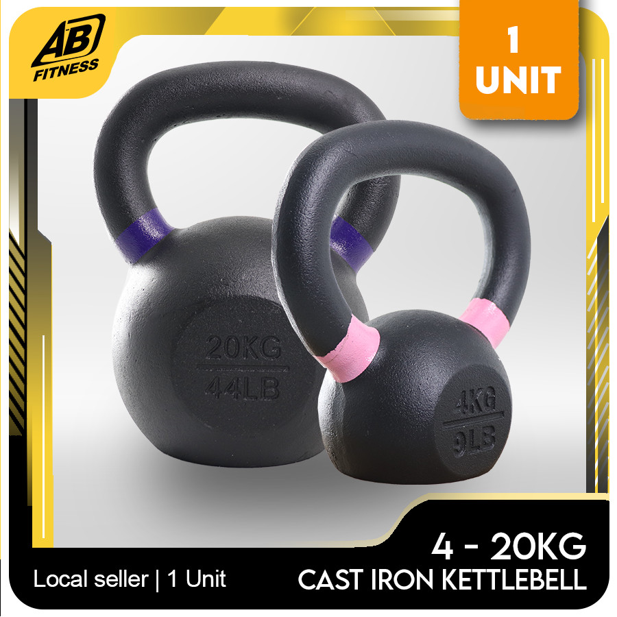Vigor Fitness Cast Iron Kettlebell (4kg , kg , 8kg , 10kg , 12kg , 14kg , 16kg , 18kg , 20kg ...