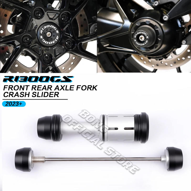 For BMW R1300GS Axle Fork Crash Slider Front Rear Wheel Hub Frame ...