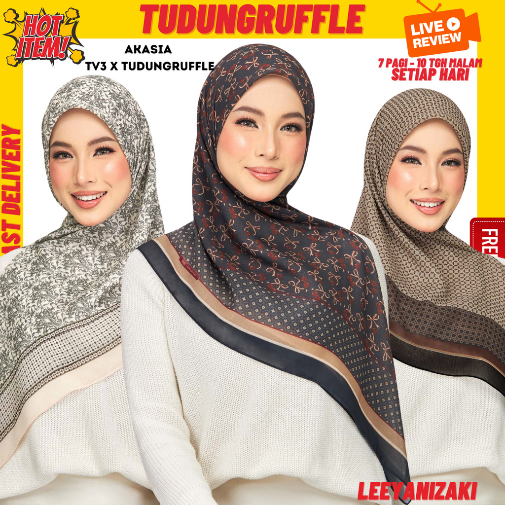 TudungRuffle Akasia X TV3 | Meraki | Vintage Garden | Rawdah Cotton ...