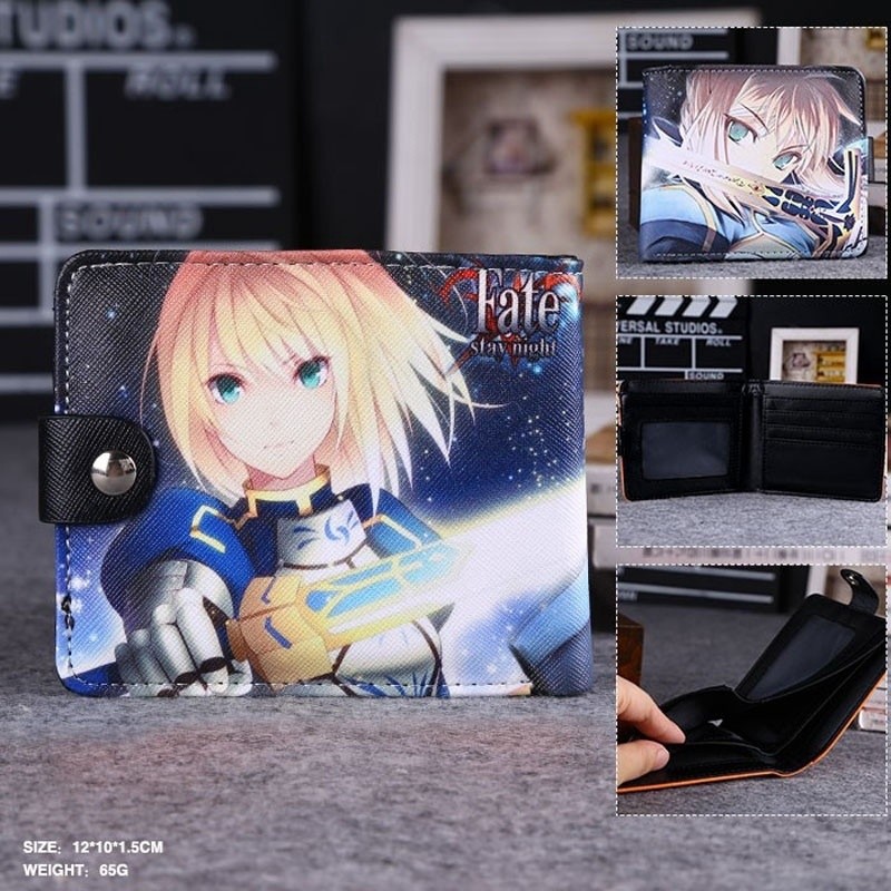 in stock Anime Fate Stay Night Short Wallet Fate Zero Saber Anime Purse ...