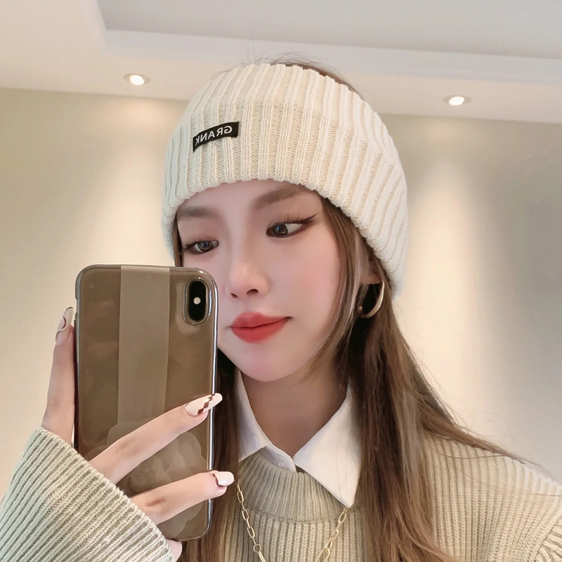 Y2K Pentagram Knitted Headbands - Star Sweat Absorbing Elastic Headband ...