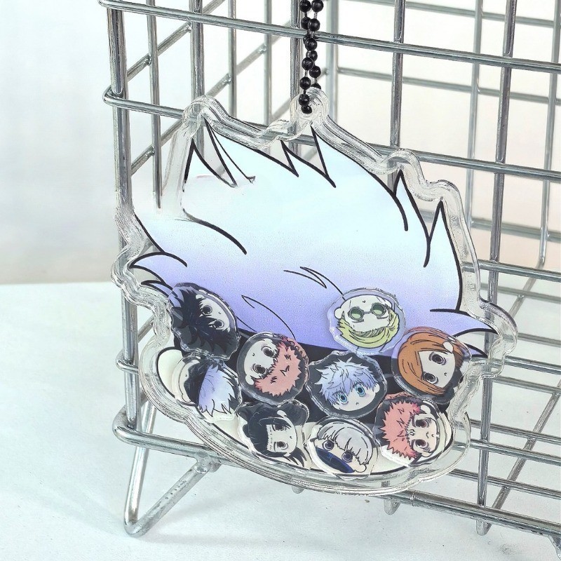 Anime Funny Rocker Keychain Gojo Satoru Geto Suguru Bag Pendant Keyring ...