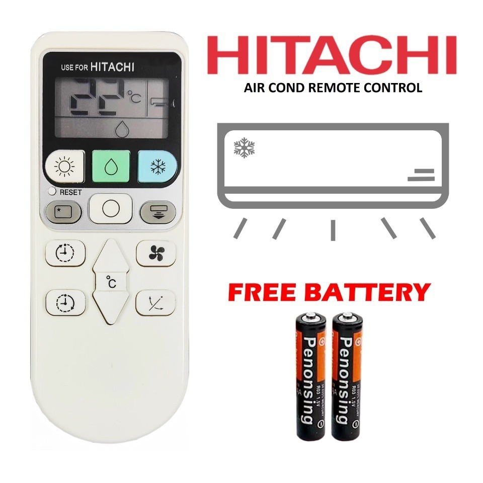 UNIVERSAL HITACHI AIR CONDITIONER AIRCOND REMOTE CONTROL | Shopee Malaysia