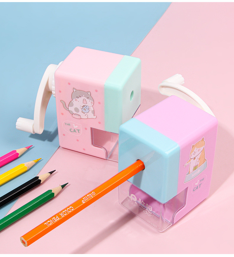 Pengorek Pengasah Pensil Automatik Meja Manual School Rotary Sharpener ...