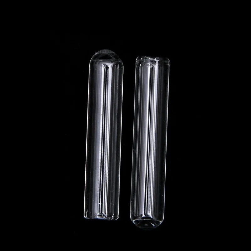 Glass Test Tube 10*75mm Flat Top Round Bottom High Temperature Thick ...