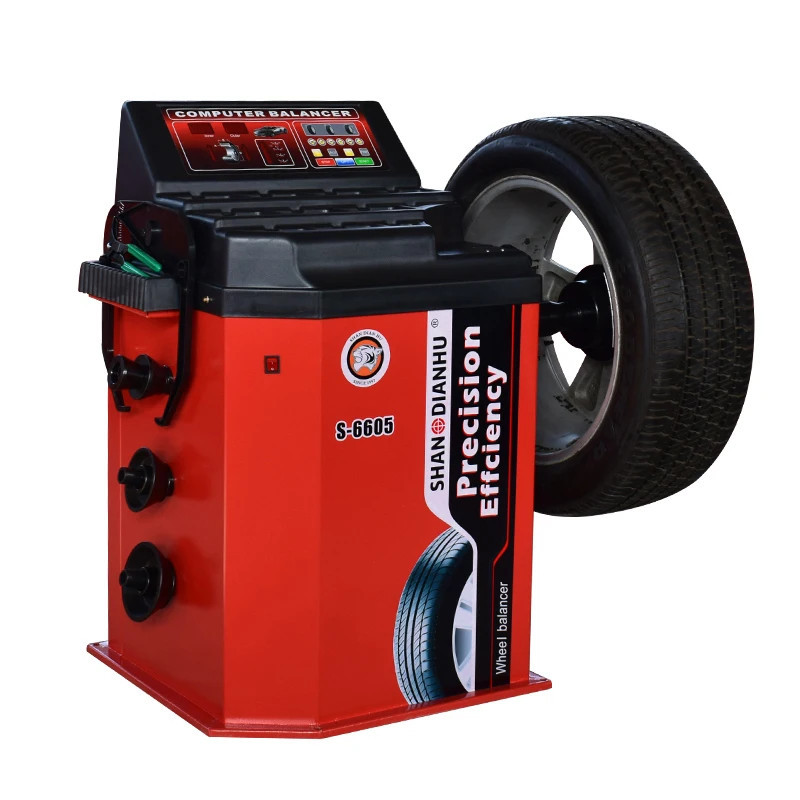 S-6605 Car Tire Balancing Machine 220V/0.25kw Tire Dynamic Balancer ...