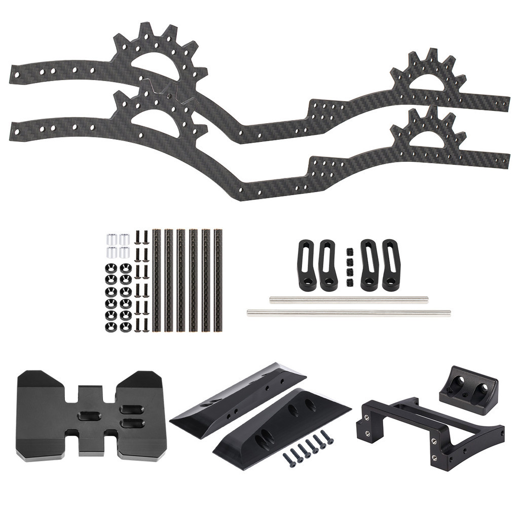 Carbon Fiber LCG Chassis Kit Frame Rails CMS Servo Panhard Mount for 1/ ...