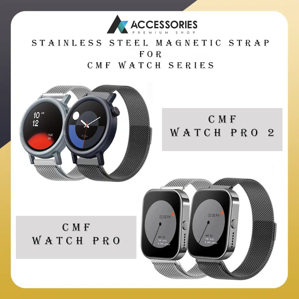Stainless Steel Magnetic Strap Replacement For CMF Watch Pro 2 | CMF ...