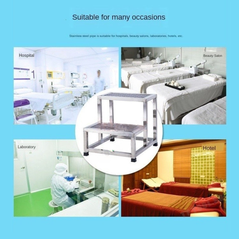 Stainless Steel Single Double-layer Footstool Ladder Household Indoor ...