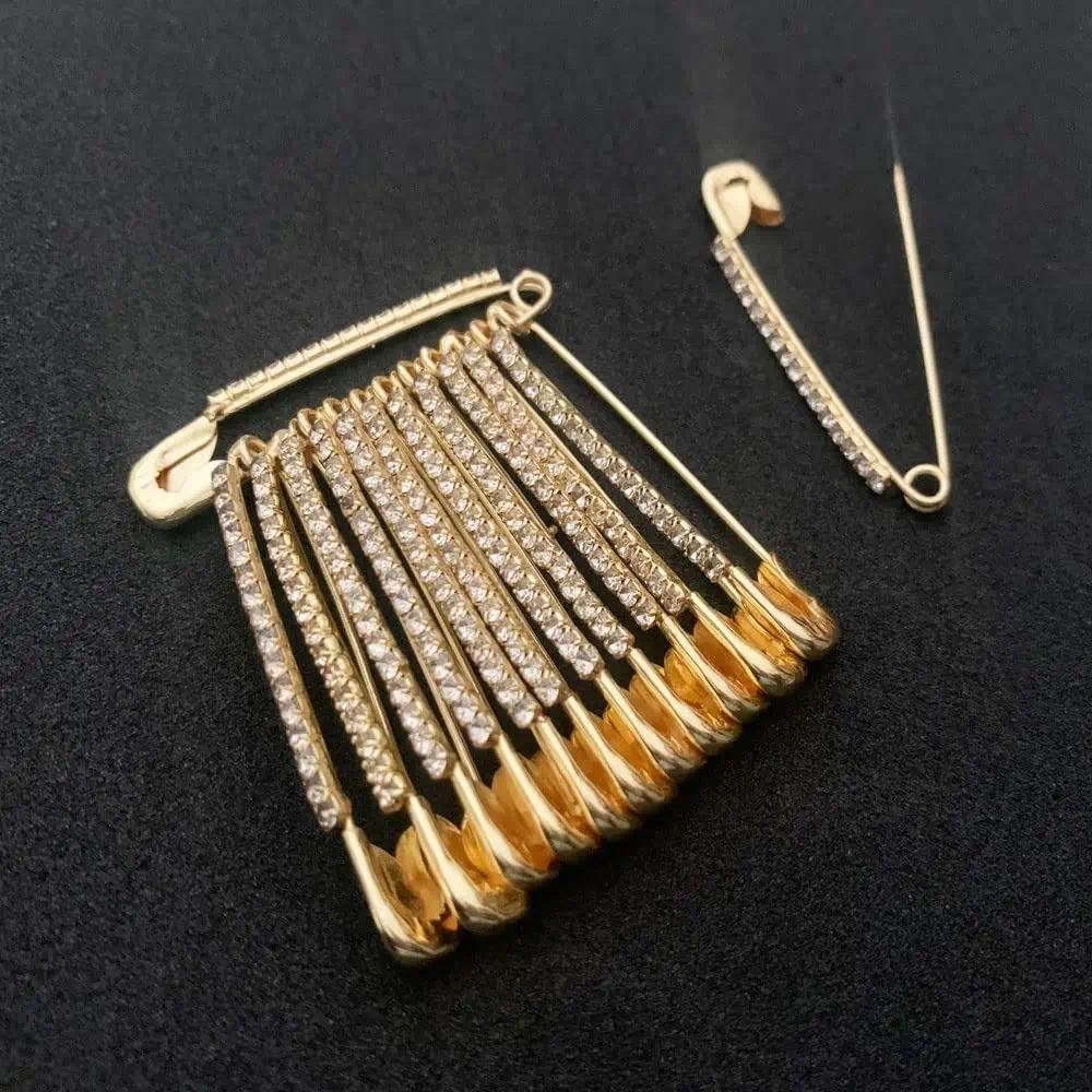 Qiao Women Rhinestone Safety Pins (10 Pcs) | Shopee Malaysia