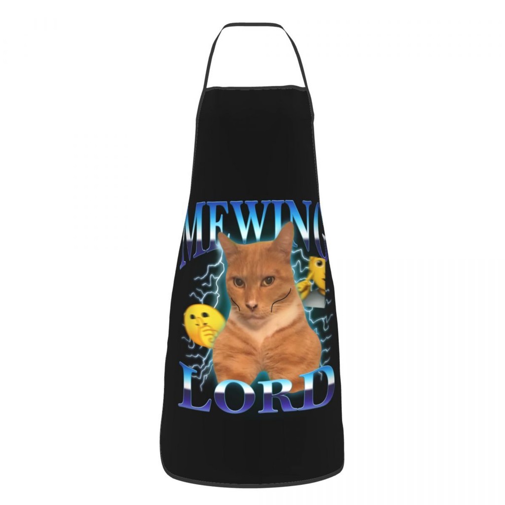 Custom Mewing Lord Apron for Women Men Funny Cat Mewing Meme Adult ...