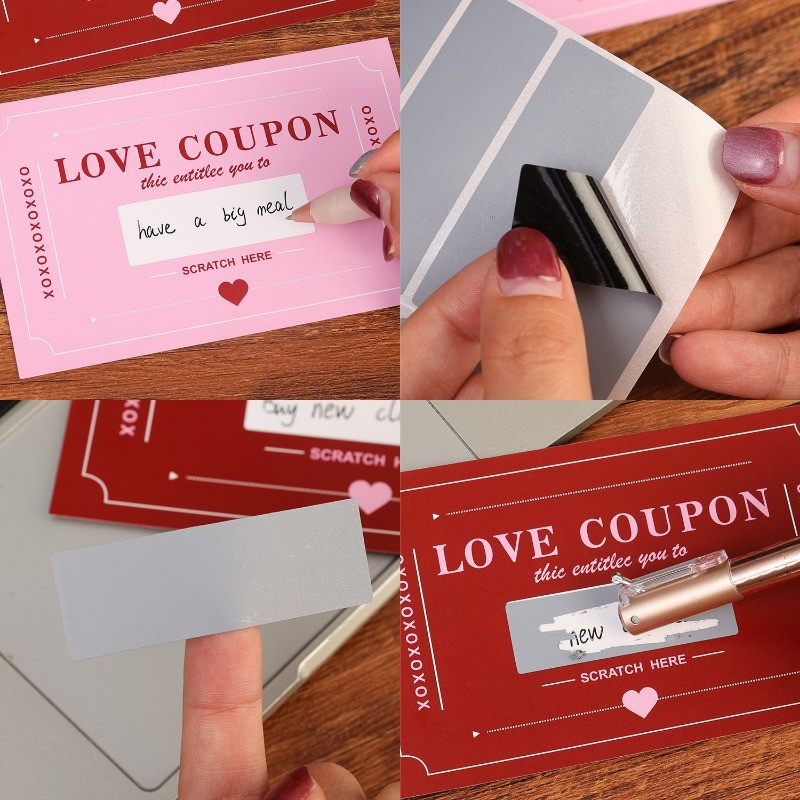 Scratch-off Cards - for Valentine's Day Tickets - Birthday Gift Love ...