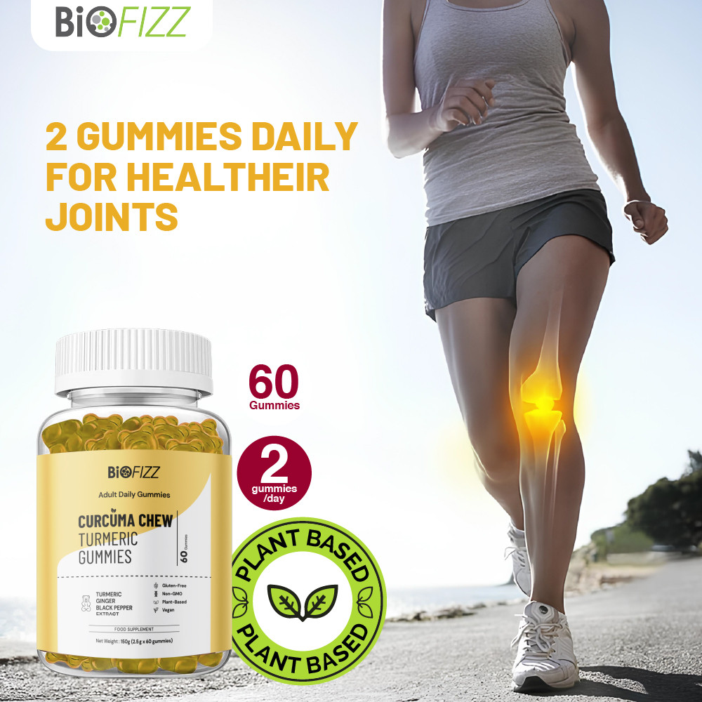 BIOFIZZ Halal Curcuma Turmeric Gummy Anti-Inflammatory Reduce Joint ...