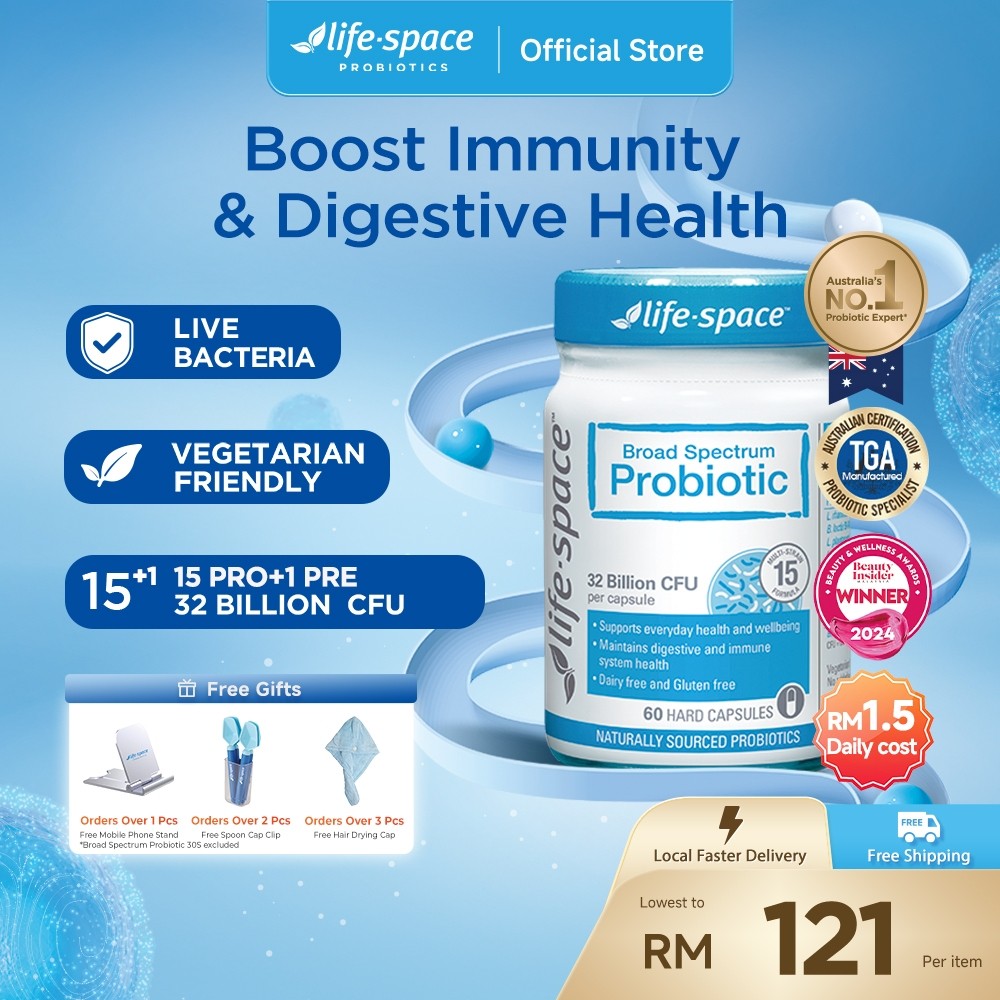 Invalid refund 【Official】Life Space Probiotic Adult Broad Spectrum Supplement 60 Capsules ...