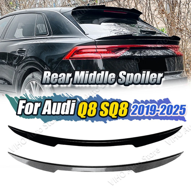 For AUDI Q8 SQ8 S-line 2019-2025 V Style Car Rear Roof Mid Spoiler Tail ...