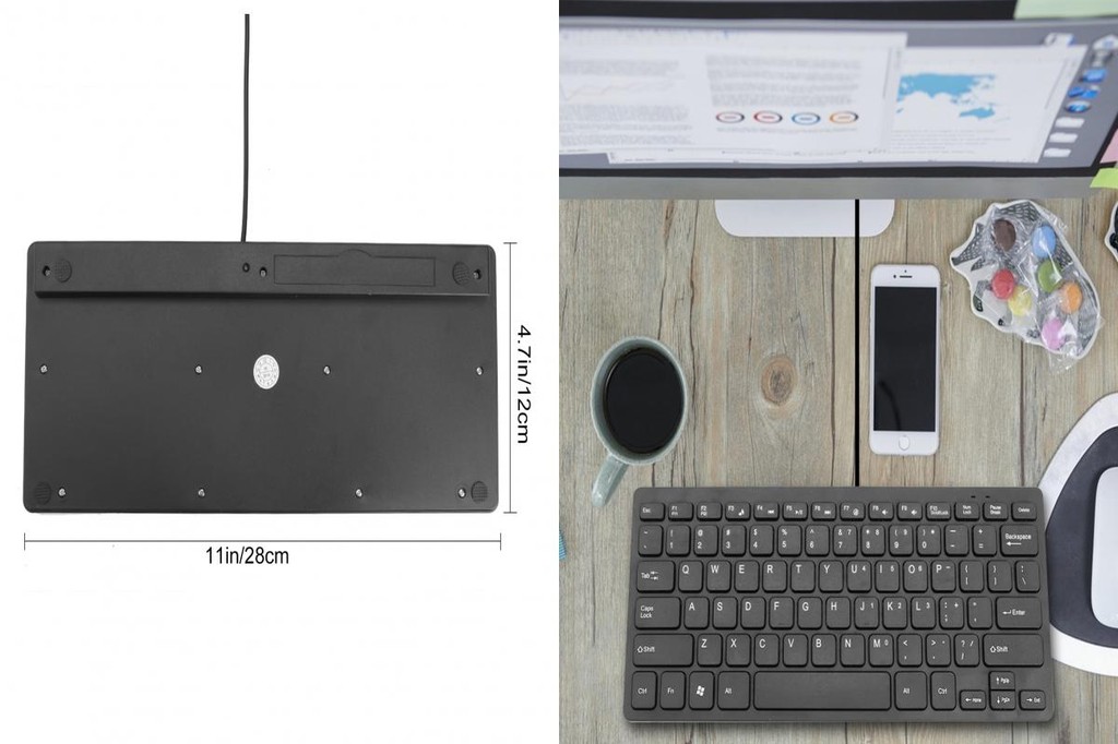 RGA Mechanical Keyboard Ultra Slim Water-resistant Gaming Keyboard Usb ...