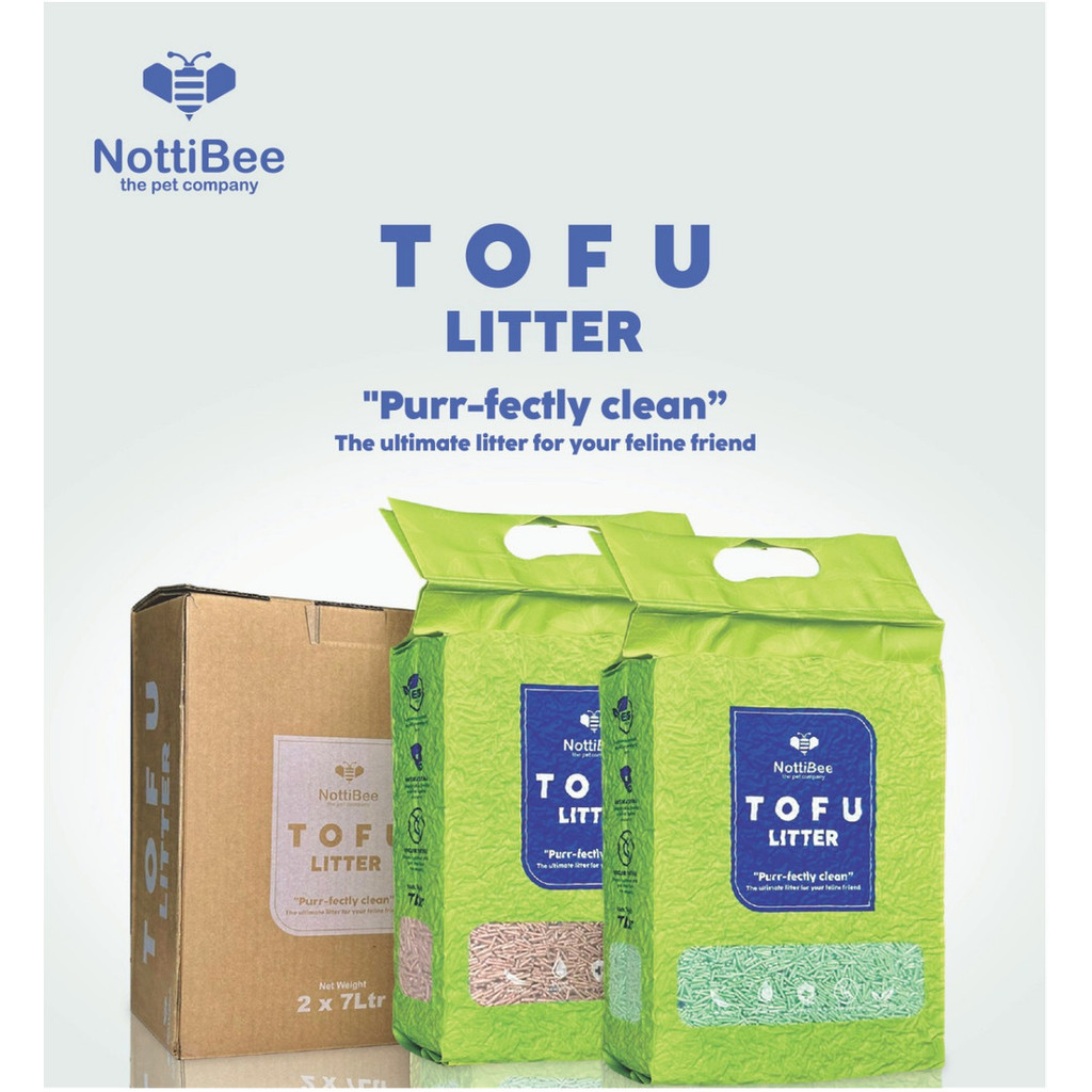 Nottibee Tofu Cat Litter 7L - Charcoal, Lavender, Original, Coffee ...